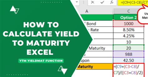 How To Calculate Yield To Maturity Excel YTM YIELDMAT Function Earn Excel