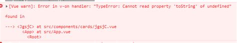 Vue Warn Error In V On Handler Typeerror Cannot Read Property