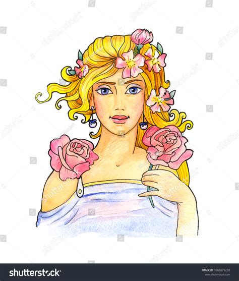 Aphrodite Drawing In Color