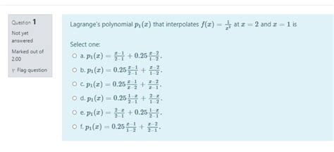 solved lagrange s polynomial pı that interpolates f t