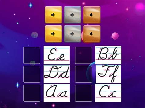 ASS Cursive Letters A F Match Up