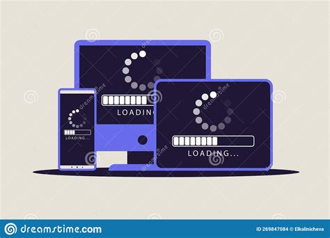 Update Concept Application Loading Process Symbol Web Screens Vector Illustration Flat Stock