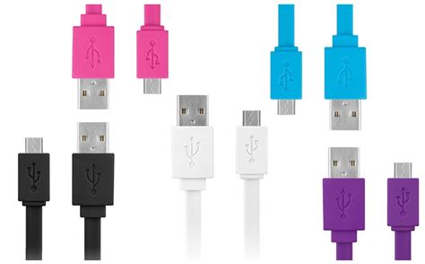 Groupon 4 5 Ft USB Cables In Different Colors 4 99 LIMITED TIME Enza S Bargains