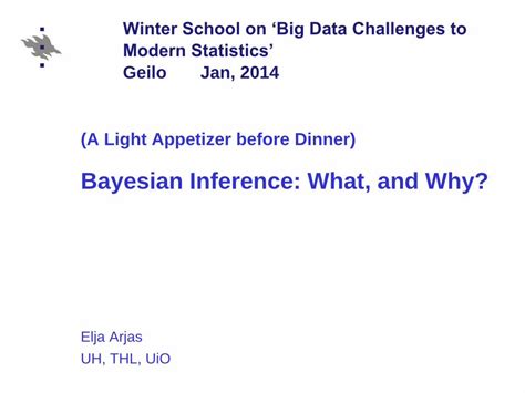 Pdf Bayesian Inference What And Why Sintef · Bayesian Inference