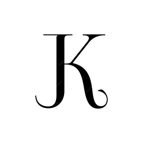 Premium Vector A Black And White Jk Logo
