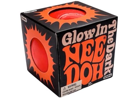 Needoh Glow In The Dark Squishy Fidget Toy Orange Us