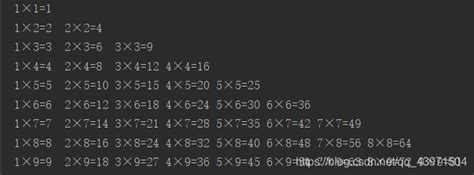 【python】九九乘法表上三角，下三角，矩形块python九九乘法表上三角 Csdn博客