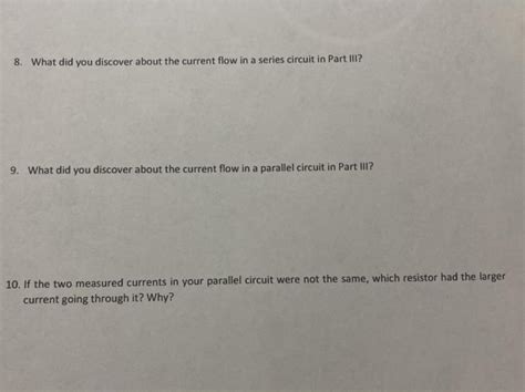 Solved What Did You Discover About The Current Flow In A Chegg Com