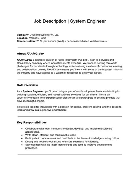 Job Description Software Developer Pdf Computer Programming Software