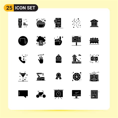 25 Universal Solid Glyphs Set For Web And Mobile Applications Business