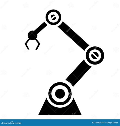 Industrial Robot Vector Icon Robotic Arm Illustration Symbol Automation Sign Or Logo
