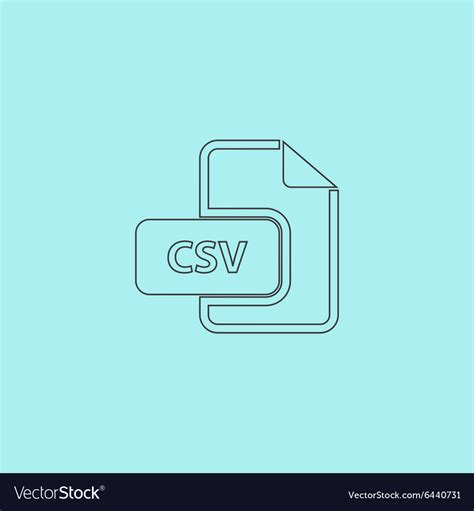 Csv Extension Text File Type Icon Royalty Free Vector Image