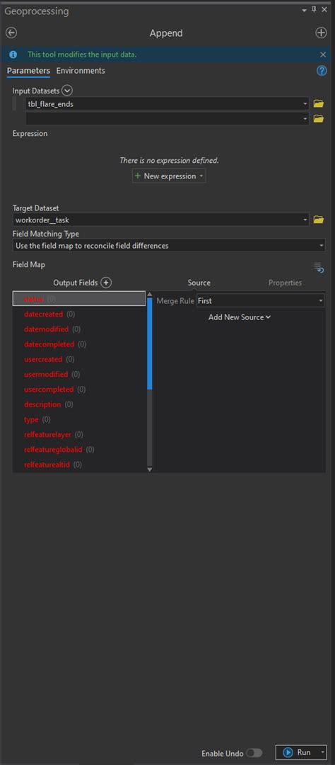 Append Field Mapping Can You Enter Values To Pop Esri Community
