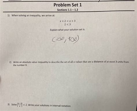 Solved Problem Set 1 Sections 1 1 1 2 1 When Solving An Chegg Com