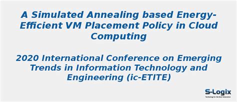 A Simulated Annealing Energy Efficient Cloudsim Projects S Logix