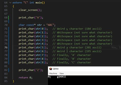 kernel bug printing character in protected mode using char it bugged but char doesn t