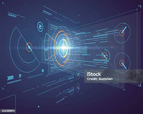 Threedimensional Interface Technology Science Fiction Scene Stock