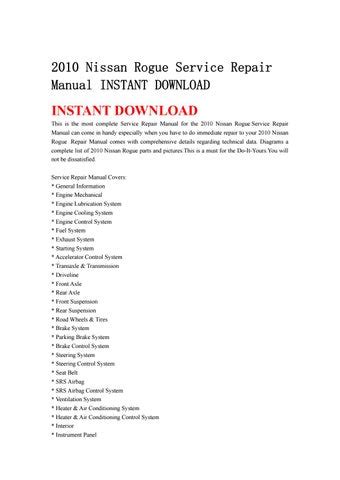 2010 Nissan Rogue Parts Diagram Us Cars