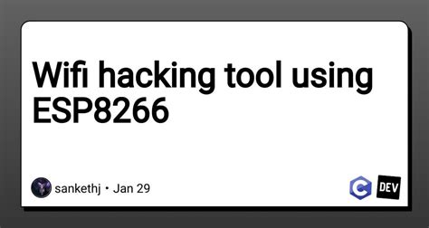 Wifi Hacking Tool Using Esp8266 Rdevto