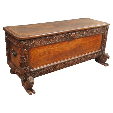 A Rare Spanish Colonial Carved Coffer For Sale At 1stdibs