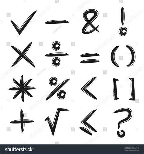Math Signs Check Mark Stock Vector Royalty Free 444956710