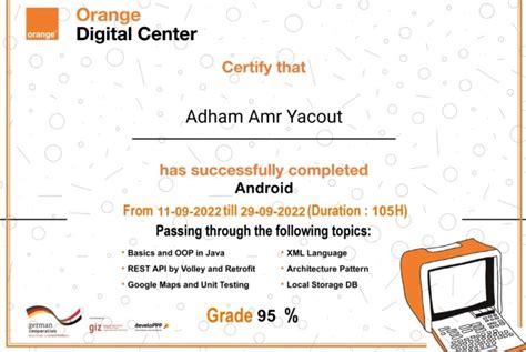 Adham Amr On Linkedin I Am Pleased To Announce That Ive Completed The Android Development