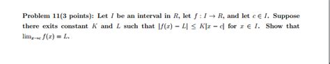 solved problem 11 3 points let i be an interval in r let