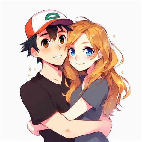 Ash Ketchum Hugs Serena Ai Generated Created Bing Image Creator