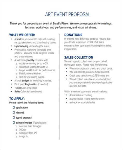 Event Proposal Examples To Download