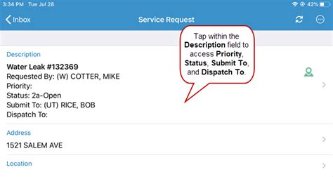 Edit Service Request Fields