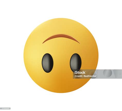 Emoticon Upside Down Face Emoji 3d Style Isolated On White Background