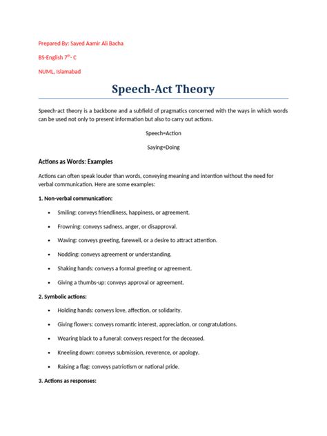 Speech Act Theory Pdf