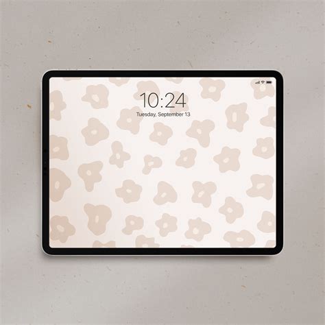 Floral Ipad Wallpaper Flowers Neutral Tablet Background Digital