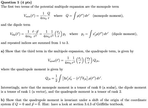 Solved Question 5 4 Pts The First Two Terms Of The