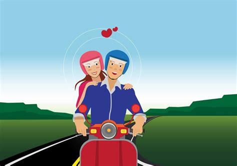 Girl Riding Motorcycle Vector Art Icons And Graphics For Free Download