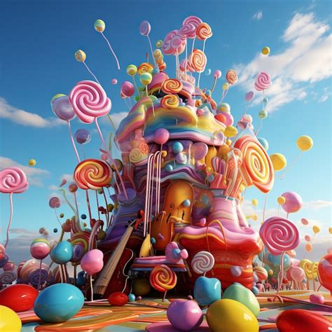 Free Photo Fairy Tale World With Delicious Candy