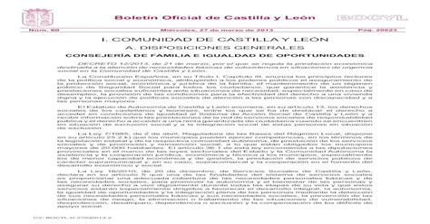 Boletín Oficial De Castilla Y León Ccyl · Castilla Y León Y Previa