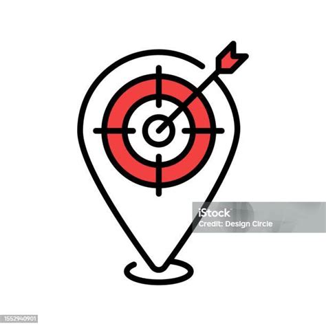 지역 타겟팅 채워진 윤곽선 아이콘 디자인 그림입니다 흰색 배경에 지도 및 탐색 기호 Eps 10 파일 개선에 대한 스톡 벡터 아트 및 기타 이미지 Istock