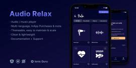 Audio Relax Mobile App UI Kit Ionic By IonicGuru Codester