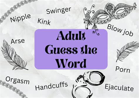 Guess The Word Adult Game Guess The Word Suggestive Sexy Game Rude Adult Game Instant Download