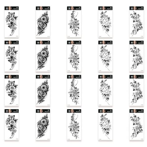 Fake Flower Tattoos Stickers Temporary Tattoos For Women Fake Flower