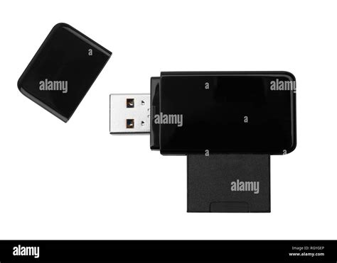 Black USB Memory Stick Isolated On White Background Stock Photo Alamy