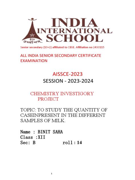Casein Experiment Pdf