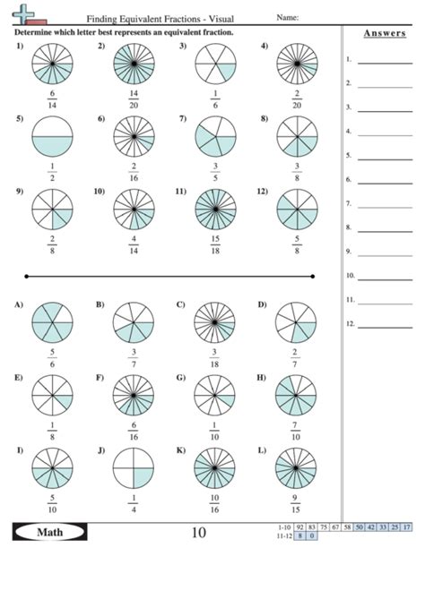 Common Core Worksheets Finding Equivalent Fractions