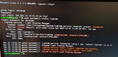 Failed To Start Light Display Manager Exhausted My Options Support Manjaro Linux Forum