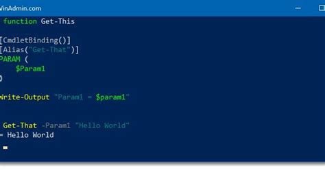 Create A Functioncmdlet Alias Using The Alias Attribute Alia Alia Alia Function