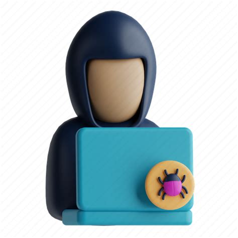 Hacker Cybercrime Laptop People 3d Illustration Download On Iconfinder