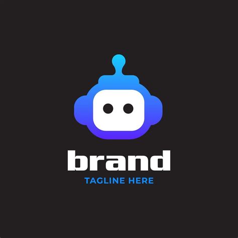Creative Robot Logo Symbolizing Artificial Intelligence Suitable For