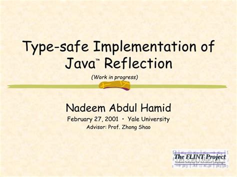 Ppt Type Safe Implementation Of Java ™ Reflection Powerpoint Presentation Id498718