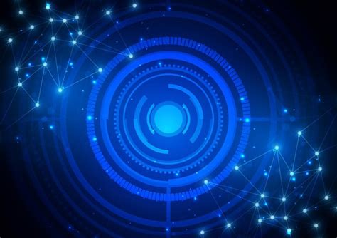 하이테크 디지털 데이터 연결 시스템 및 컴퓨터 전자 설계를 사용한 회로 기술 배경 프리미엄 벡터